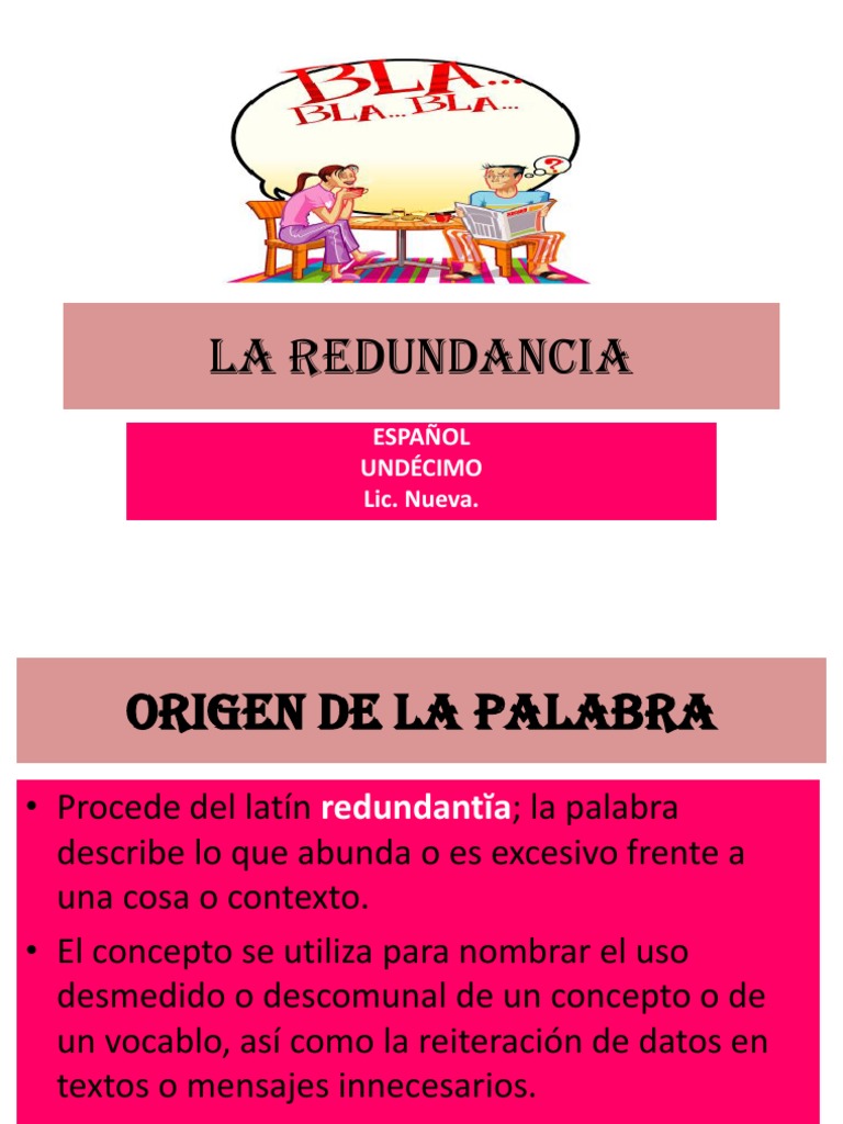 Tipos y Ejemplos de Redundancia | PDF