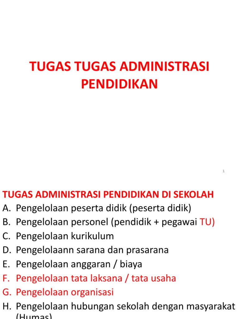 4 Tugas Administrasi Pendidikan | PDF | Karier & Perkembangan | Bisnis