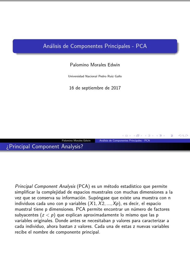 Compr in | PDF | Análisis de componentes principales | Enseñanza de ...