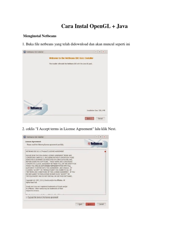 Cara Instal OpenGL + Java | PDF