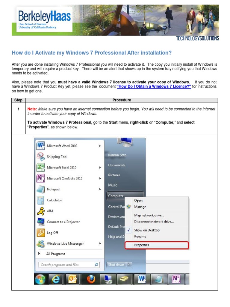 Activate My Win 7 Pro Product Key | PDF | Windows 7 | Microsoft Windows
