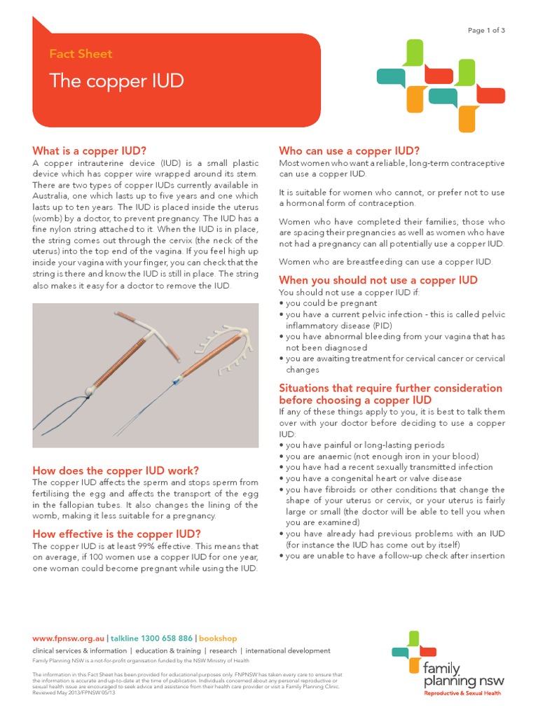 Copper Iud | PDF | Birth Control | Family Planning