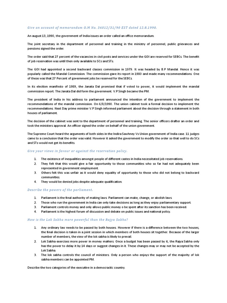 Civcs Chap5 | PDF | Government Of India | Public Law