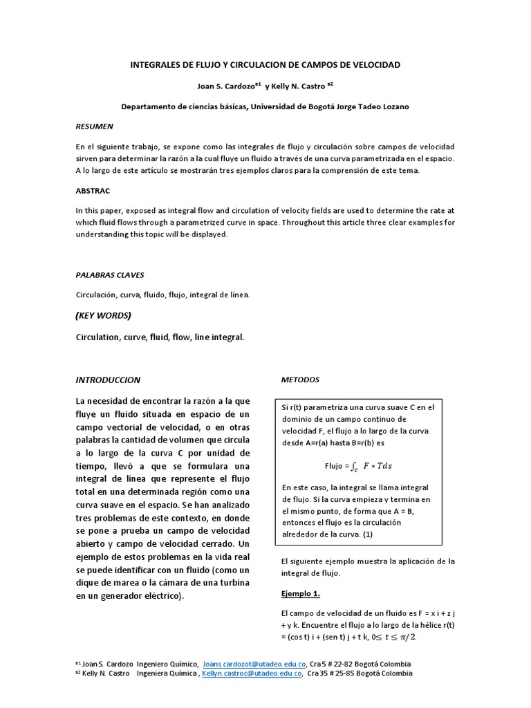 Integrales de Flujo y Circulación | PDF | Integral | Curva