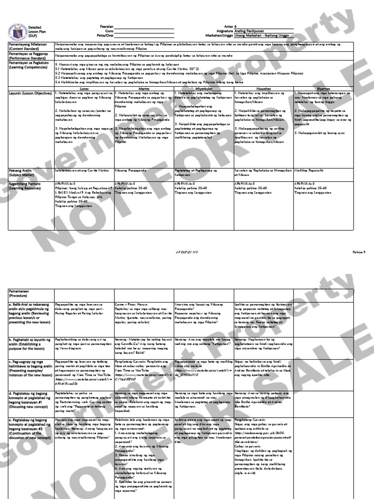 Ap 6 DLP Q1 W3 | PDF