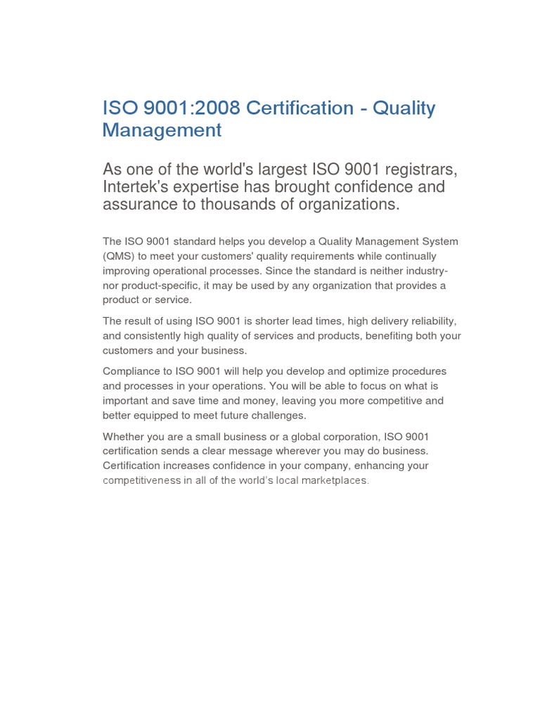 Iso 9001 | PDF