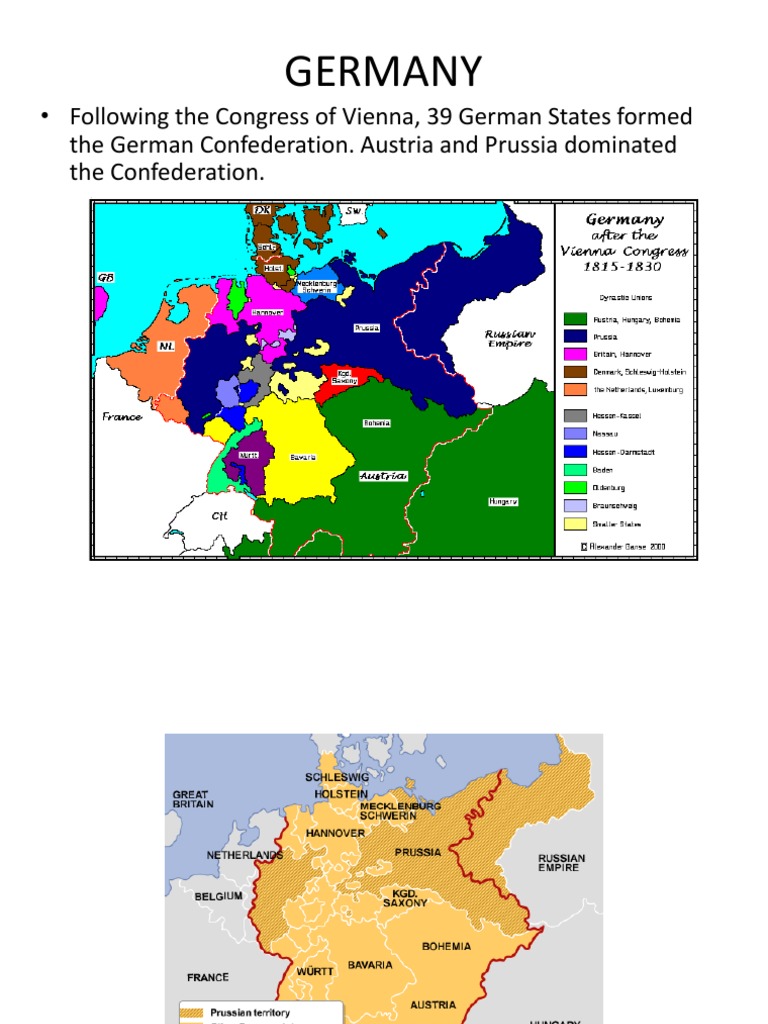 Map of Germany Before Unification | PDF | Otto Von Bismarck | German Empire