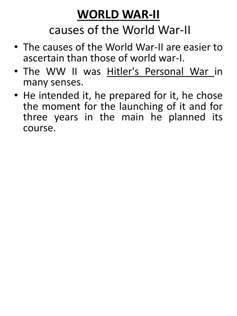 Causes of WW2 | PDF | League Of Nations | World War II