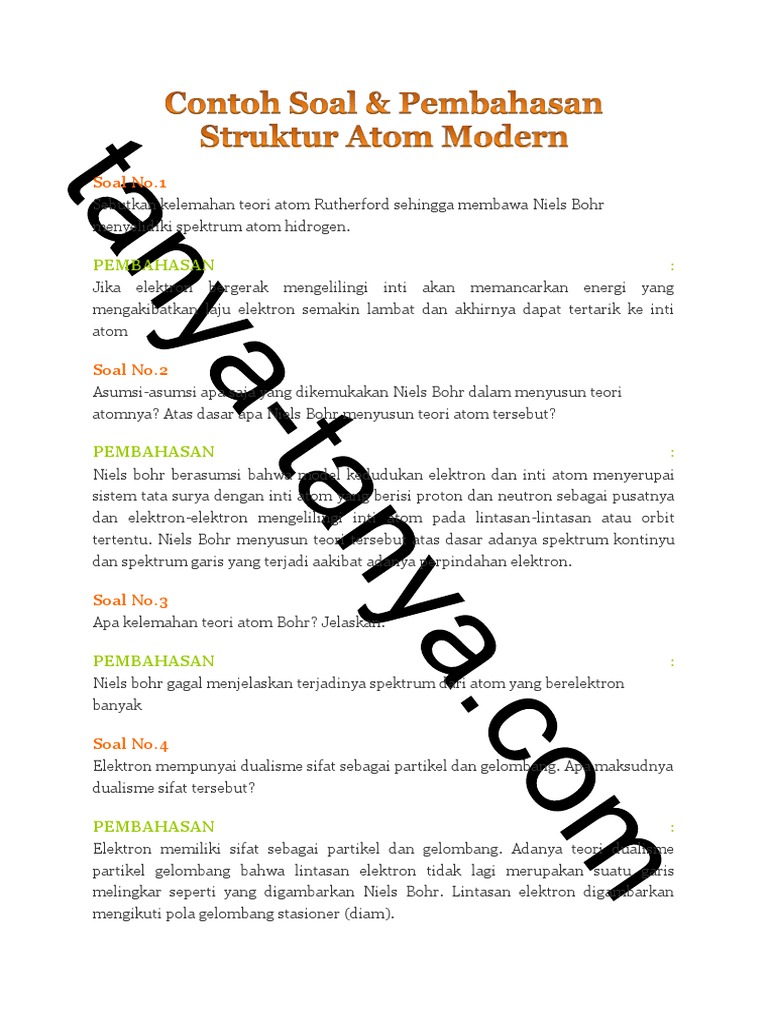 Conso Struktur Atom Modern | PDF | Metode & Bahan Ajar | Sains & Matematika