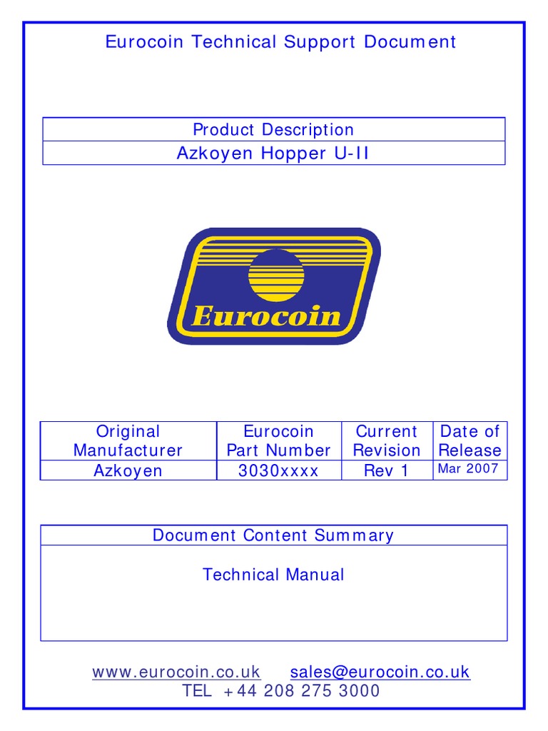 Azkoyen Hopper Operations Manual | PDF | Electrical Connector | Equipment