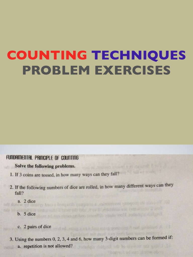 Counting Techniques | PDF