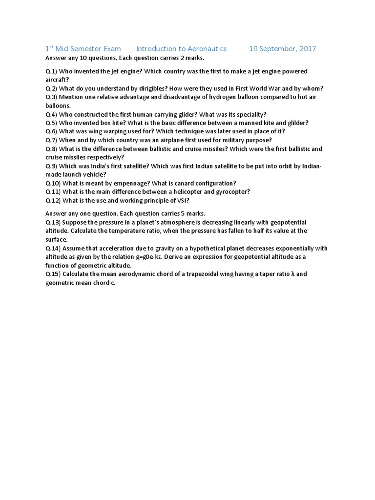 1st Mid-Sem Question Paper | PDF | Young Adult