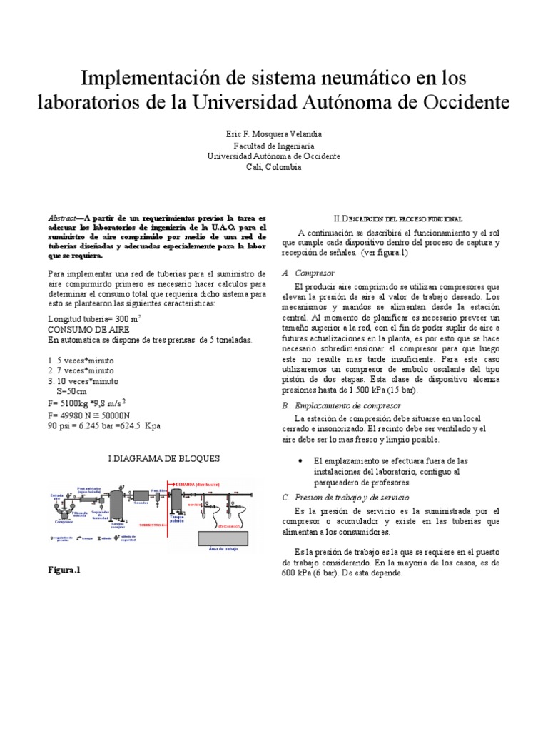Red de tuberías neumáticas en laboratorios | PDF | Neumática | Presión