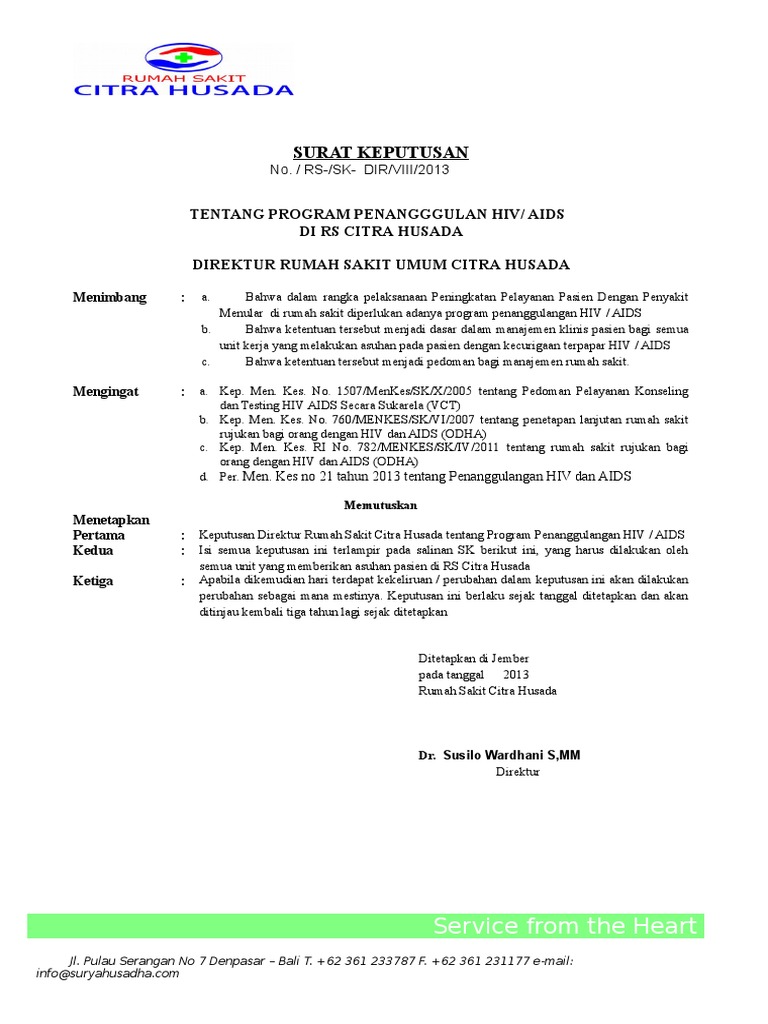 SK Program Penanggulangan Hiv Aids | PDF