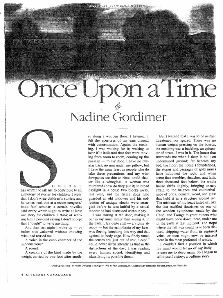 Once Upon A Time - Nadine Gordimer | PDF