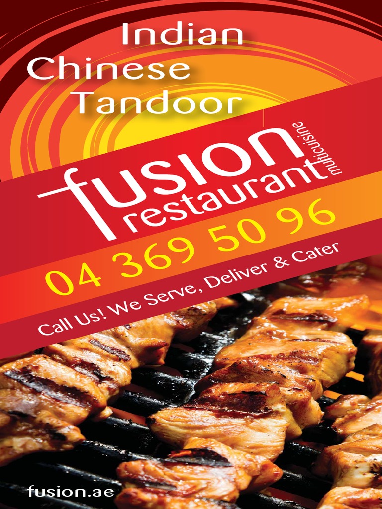 Fusion Restaurant Menu | PDF | Curry | Kebab