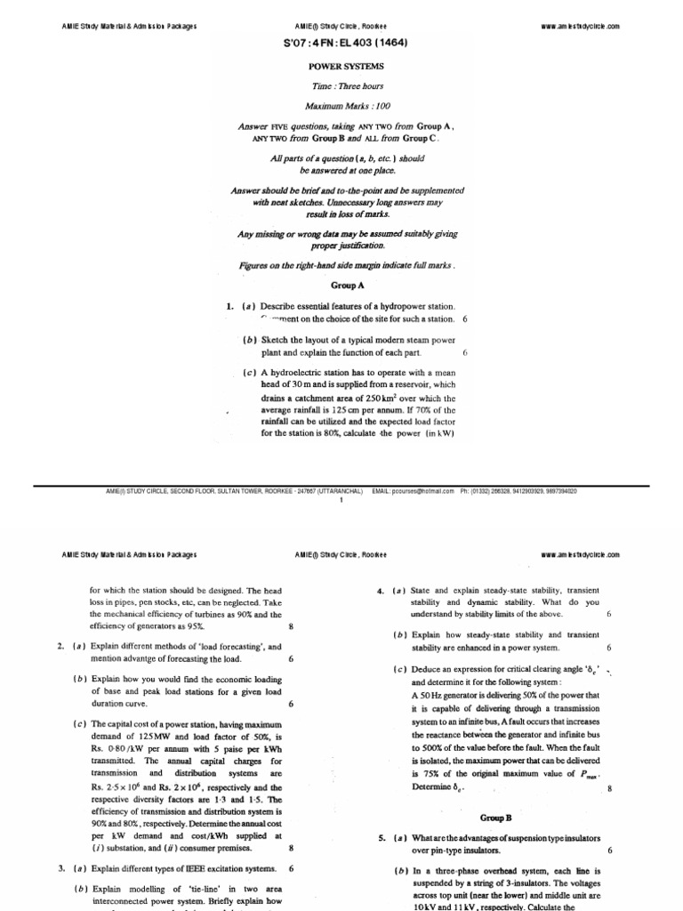 AMIE Study Material & Admission Packages AMIE (I) Study Circle, Roorkee ...
