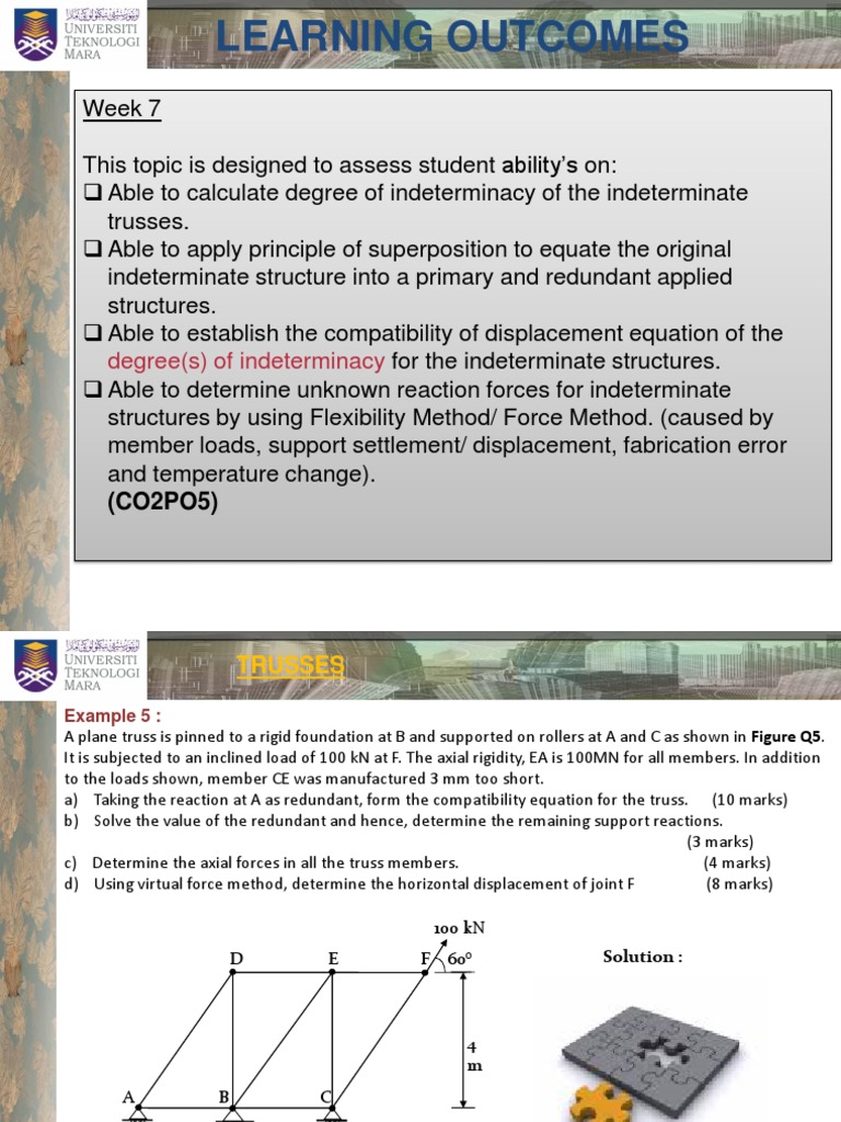 Flexibility Method (Truss) | PDF | Truss | Equations