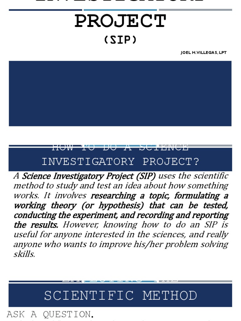 Guide to Science Investigatory Projects | PDF | Scientific Method | Science
