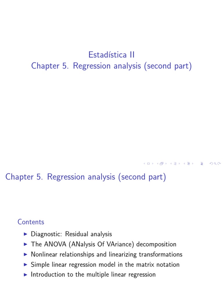 Estad Istica II Chapter 5. Regression Analysis (Second Part) | PDF | Errors And Residuals ...