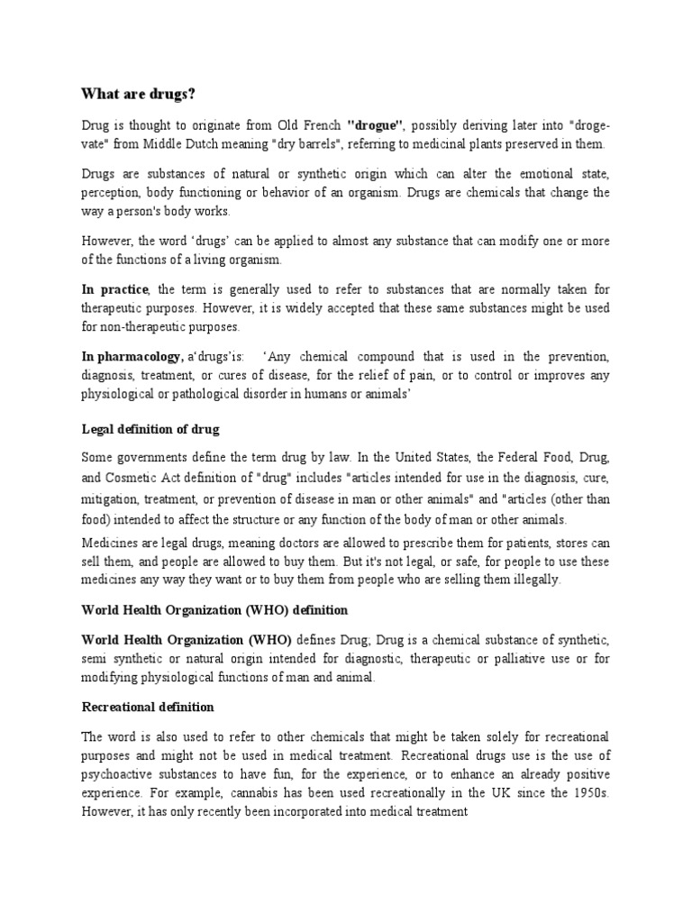 Drug Abuse Basics | PDF | Substance Dependence | Drugs