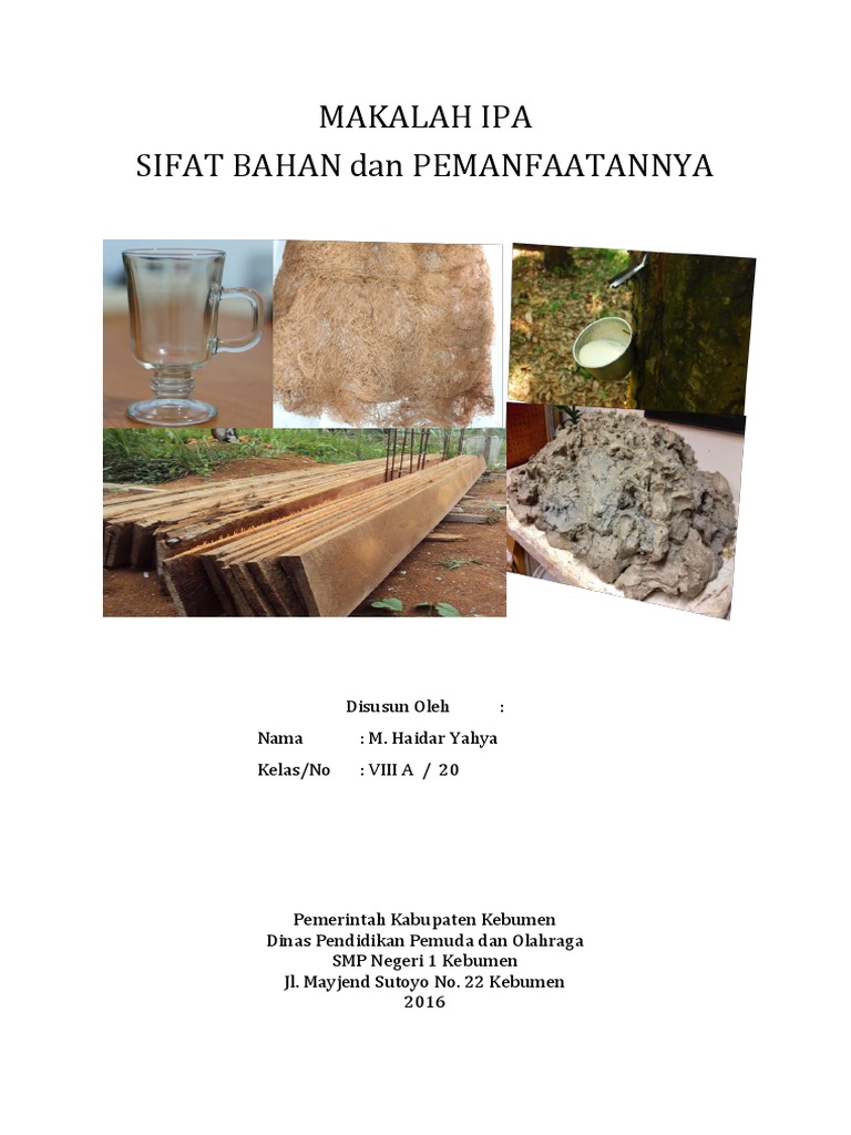 Makalah IPA Sifat Bahan | PDF