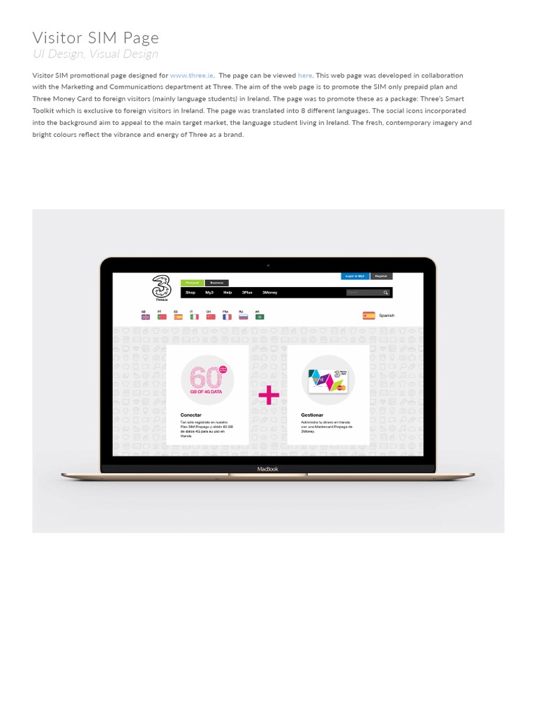 Visitor SIM Page: UI Design, Visual Design | PDF | Websites | Logos