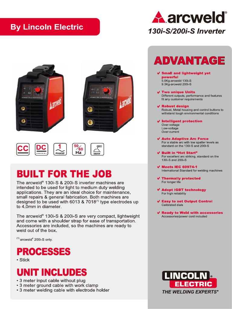 Arcweld 130i-S200i SInverter | PDF