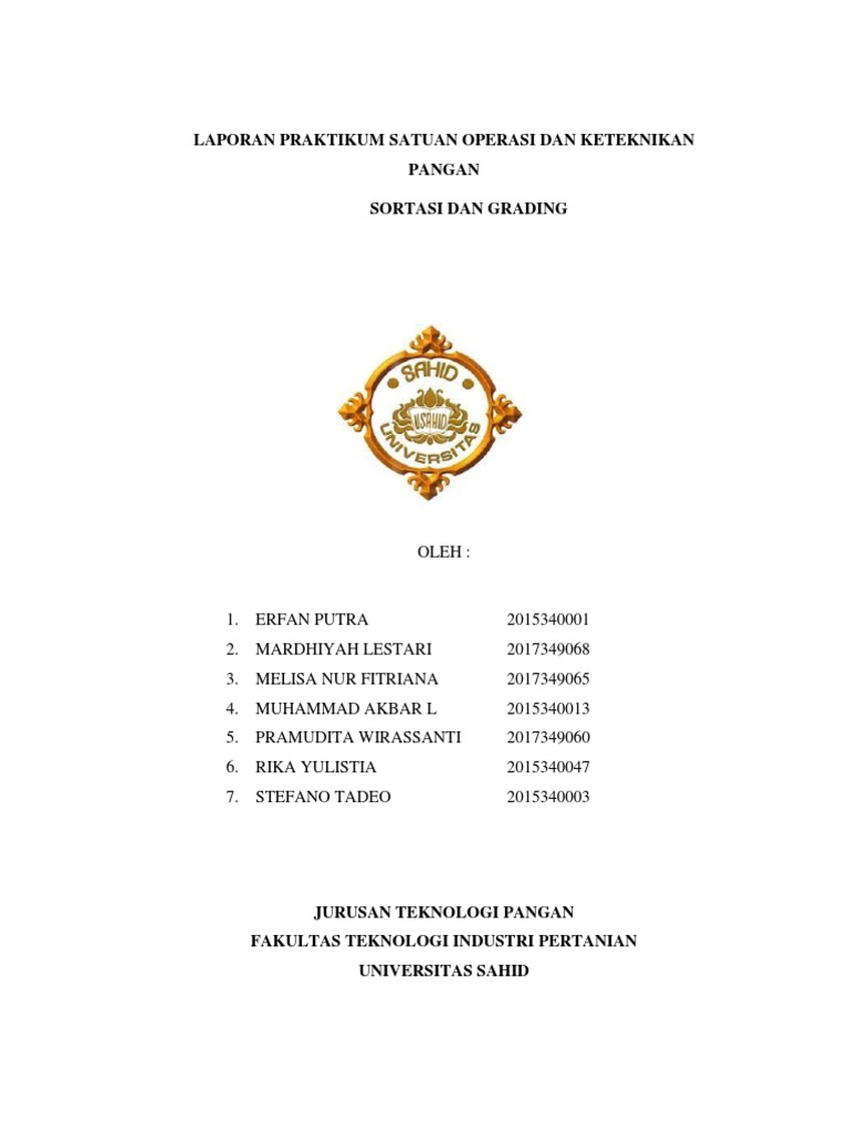 Laporan Praktikum Sortasi Wortel | PDF | Sains & Matematika