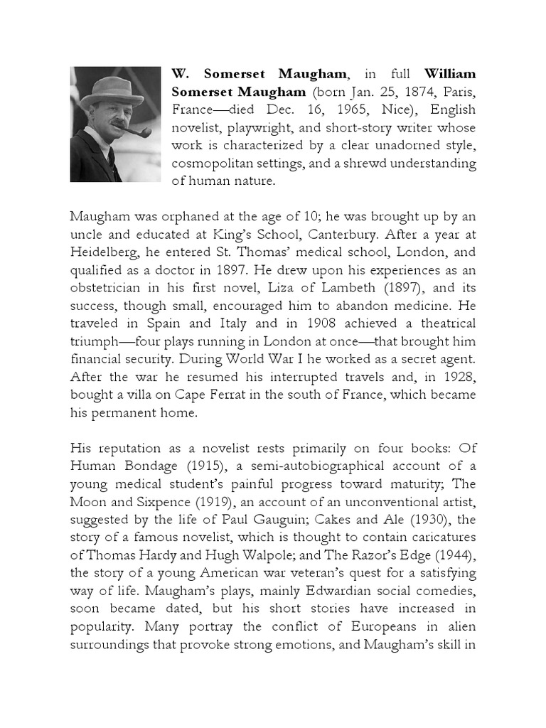 William Somerset Maugham | PDF