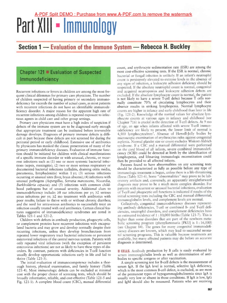 Immunology: Evaluation of The Immune System | PDF | Natural Killer Cell ...