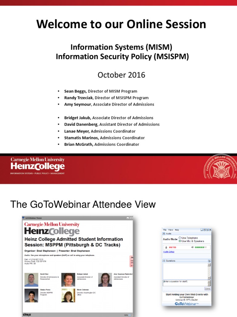 Overview of the Masters in Information Systems Management (MISM) Degree ...