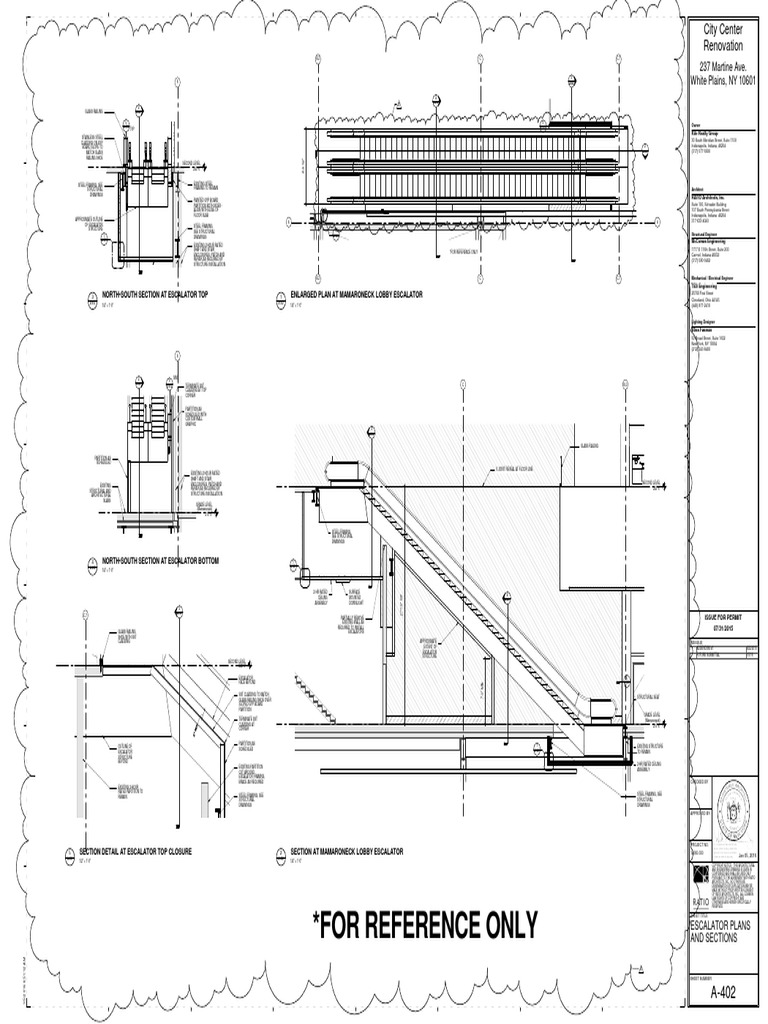 A 402 Escalator Plans and Sections | PDF | Framing (Construction) | Wall