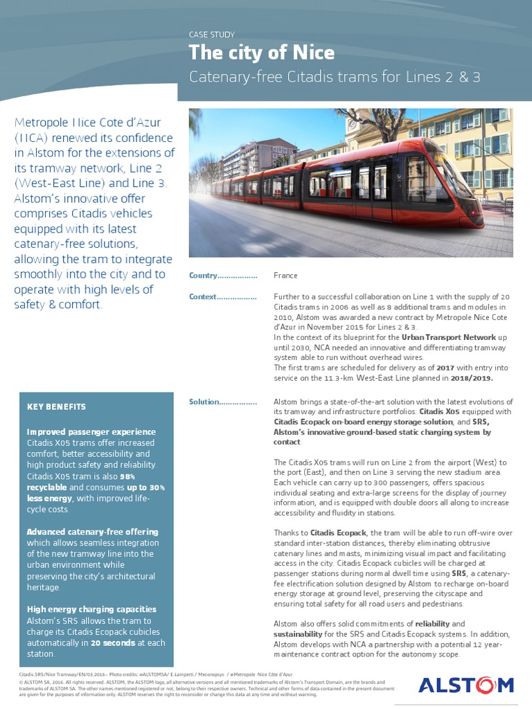 Nice Tramway - Case Study - English | PDF | Tram | Rail Transport