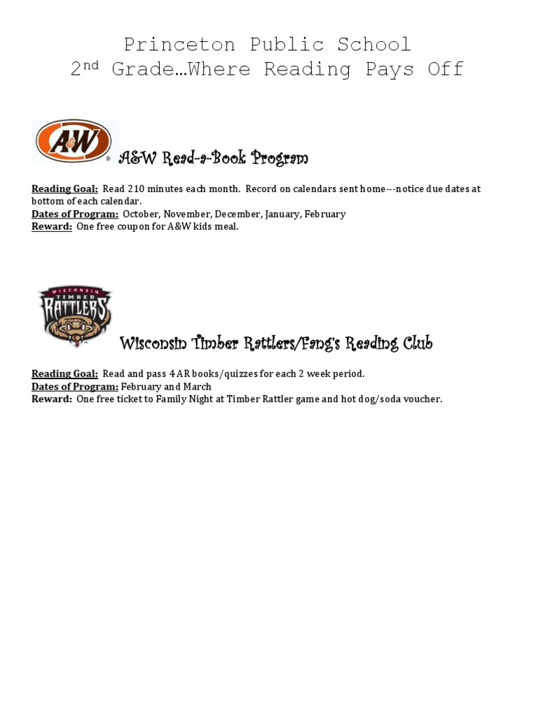 Reading Incentives Programs | PDF