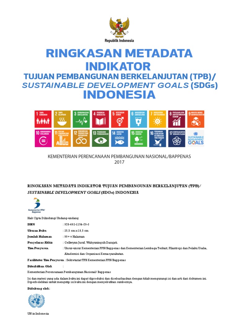 Metadata Indikator SDGs Indonesia | PDF
