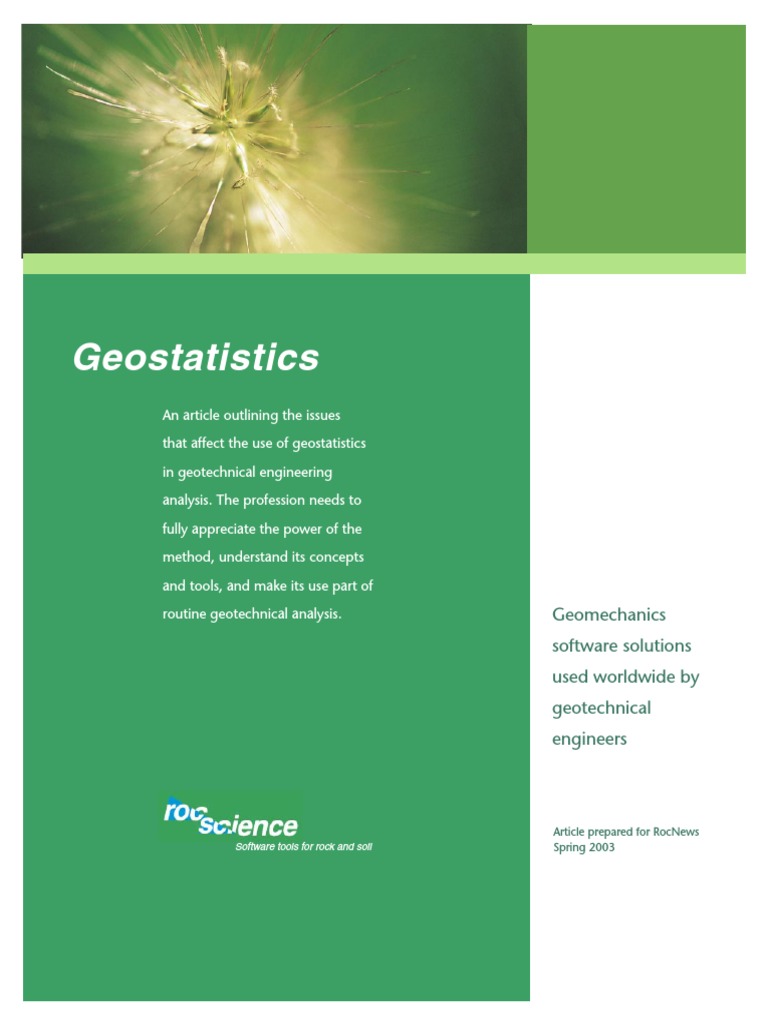 Geostatistics in Geotechnical Engineering | PDF | Geotechnical ...