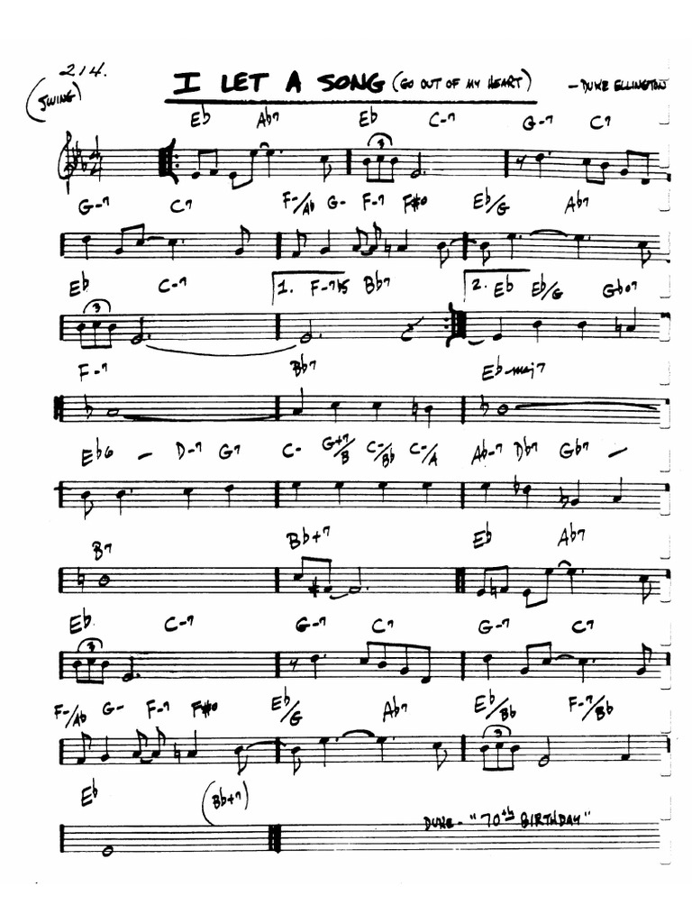 I Let A Song Go Out of My Heart | PDF