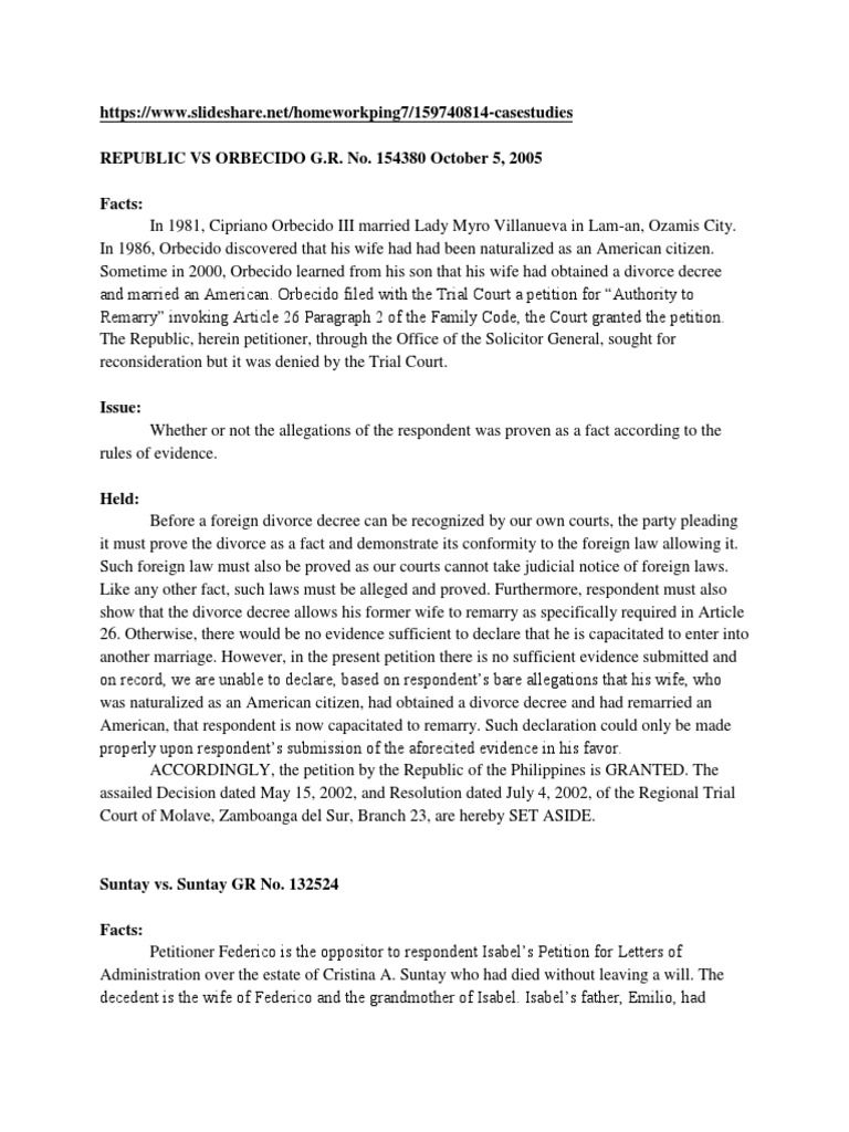 Addl Case Digests | PDF | Annulment | Judgment (Law)