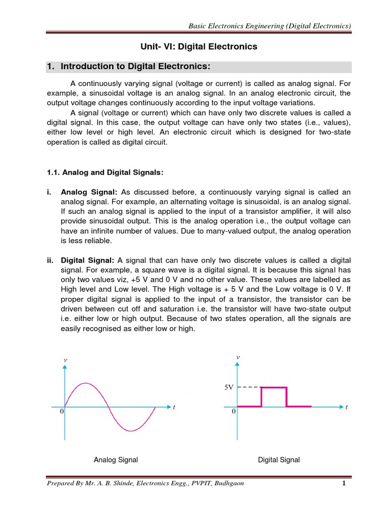 Digital Electronics Basics | PDF | Logic Gate | Digital Signal