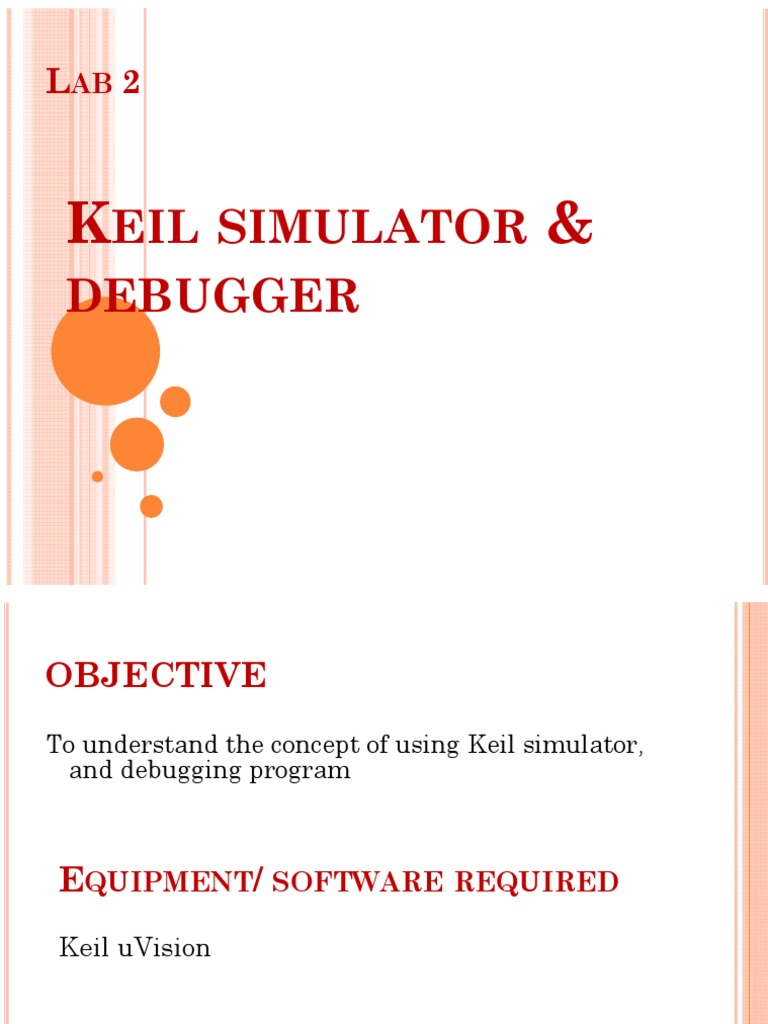 LAB 2 Keil Simulator | PDF