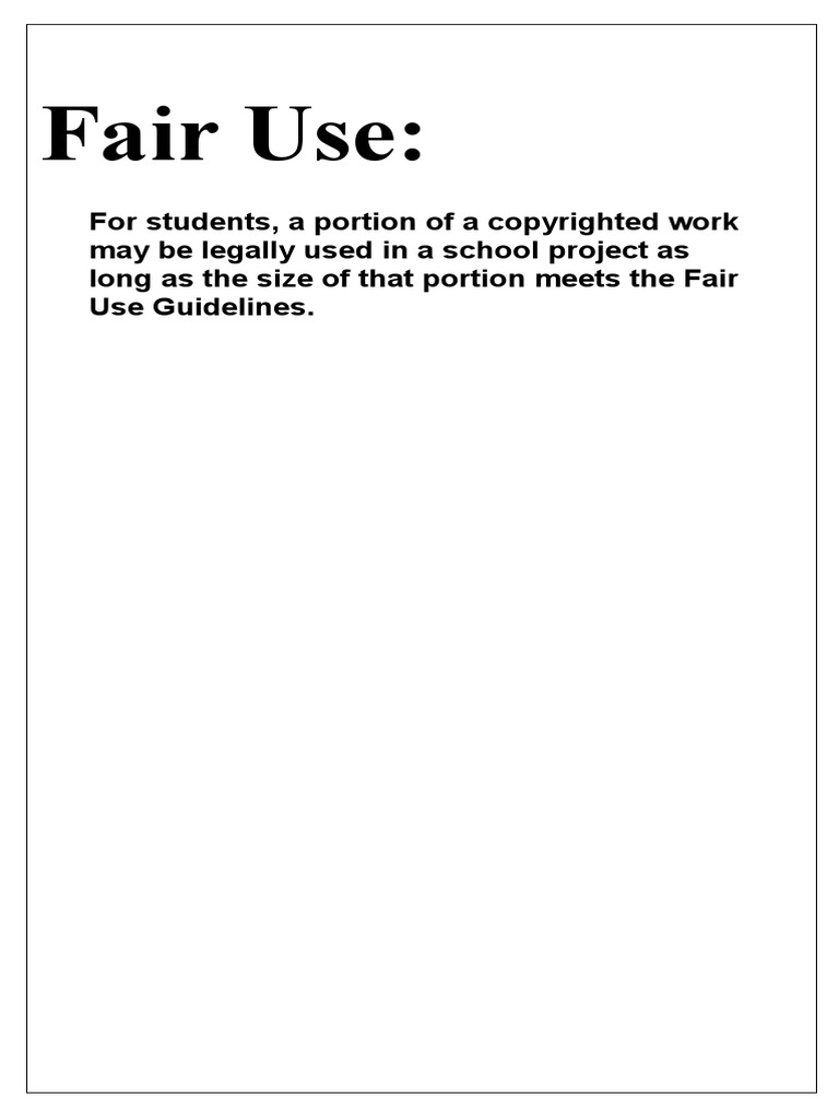 Fair Use Poster | PDF