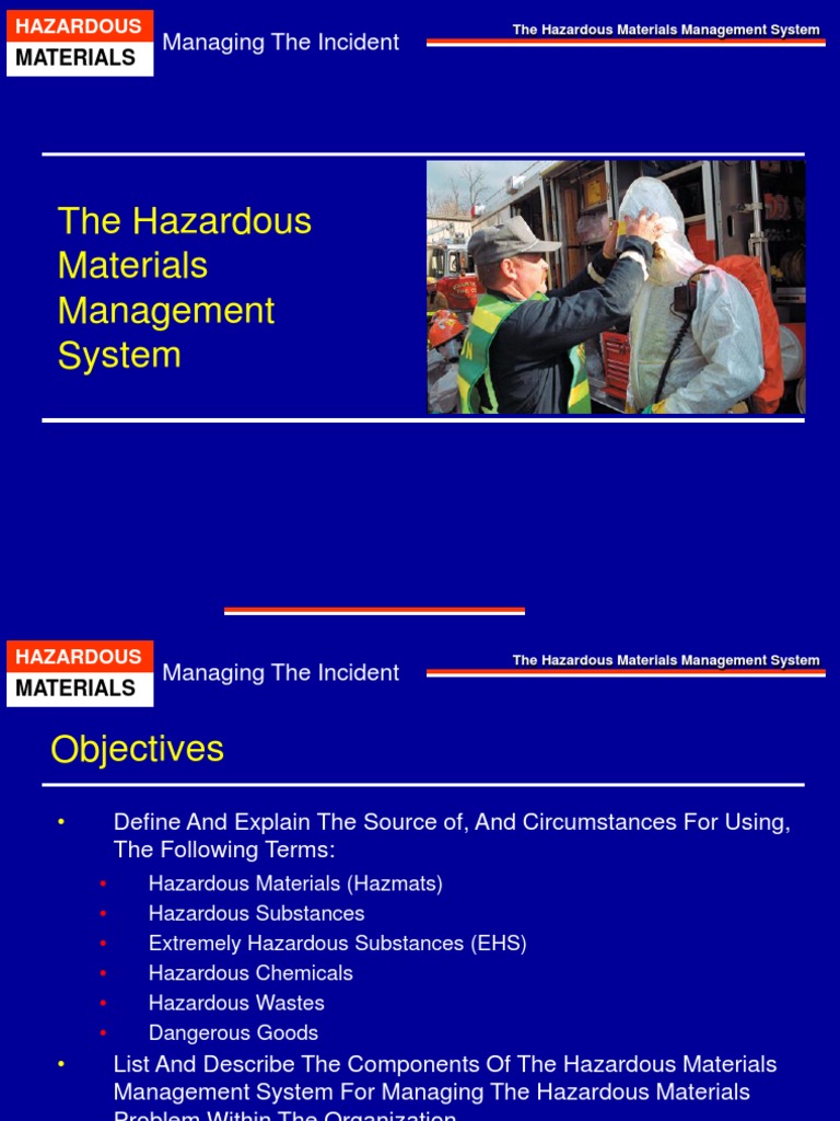 The Hazardous Materials Management System | PDF | Dangerous Goods | Hazards