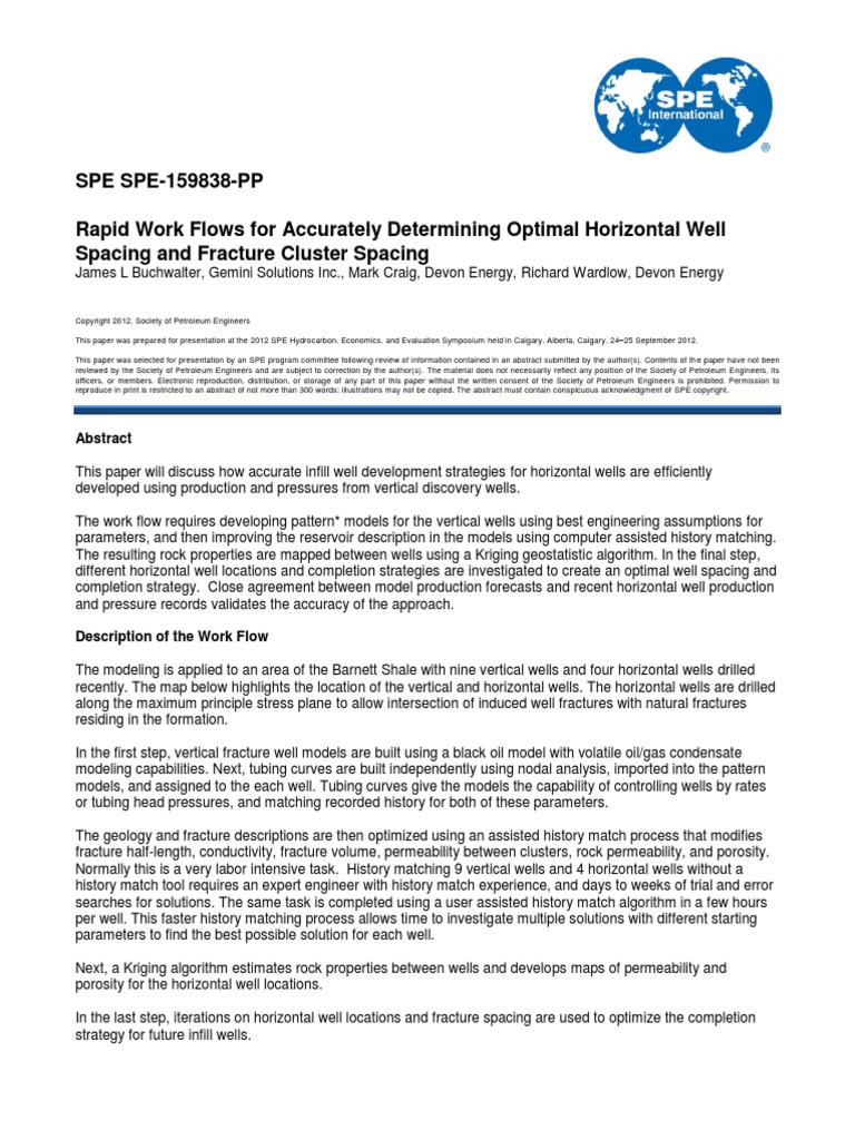 SPE SPE-159838-PP Rapid Work Flows For Accurately Determining Optimal ...