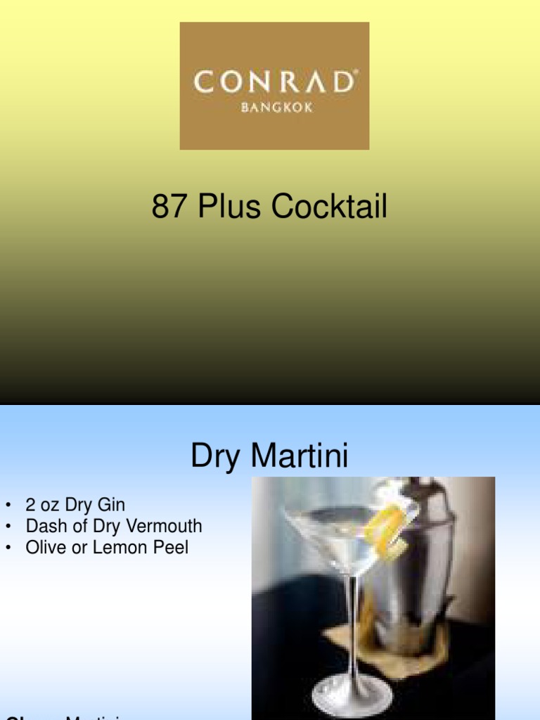 2017 Cocktail Training New | PDF | Martini (Cocktail) | Drink