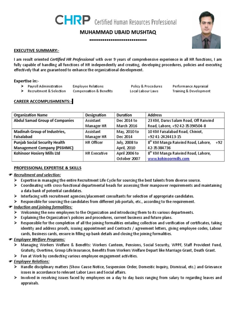 Ubaid Mushtaq | PDF | Employment | Human Resource Management