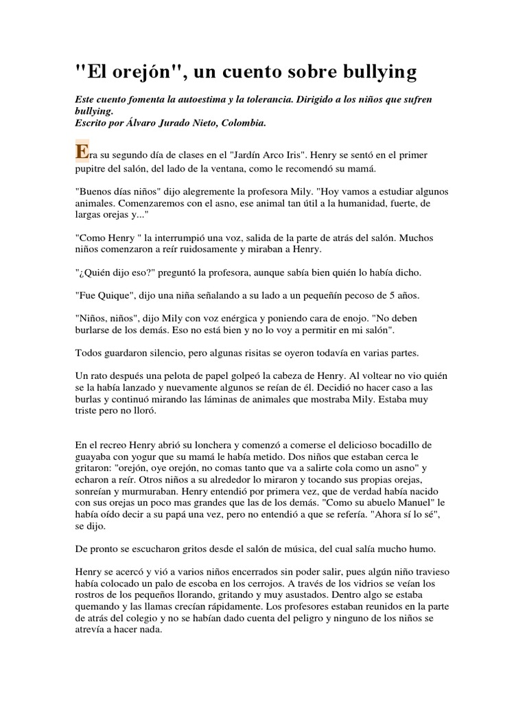 Cuentos de Bullying | PDF