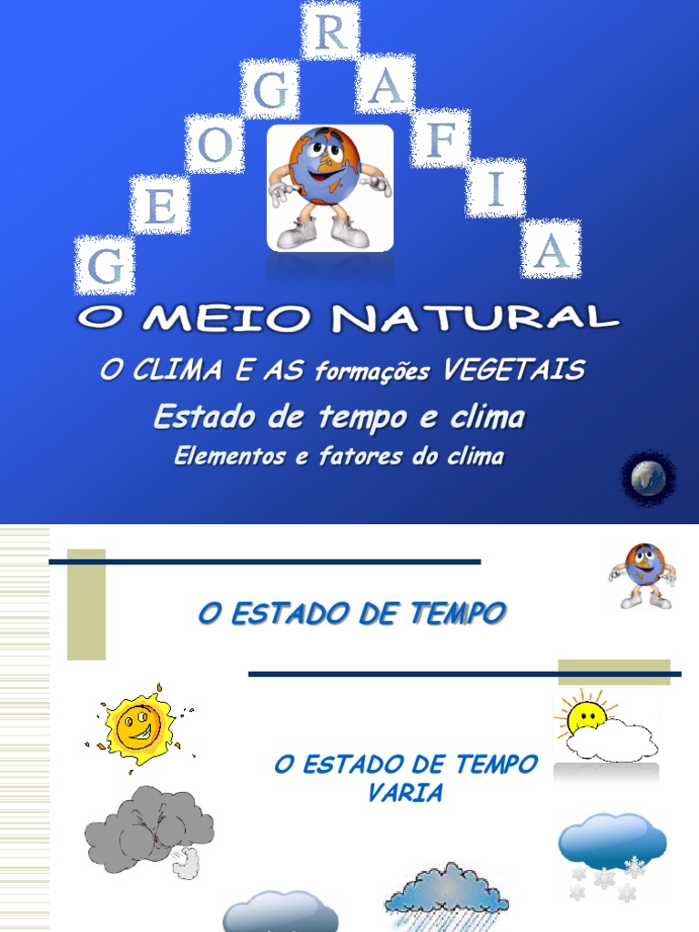 Clima e Estado do Tempo: Conceitos e Fatores | PDF | Clima | Mar