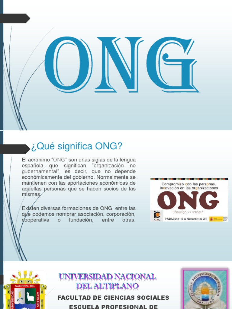 Ong | PDF | Organización no gubernamental | Política (general)