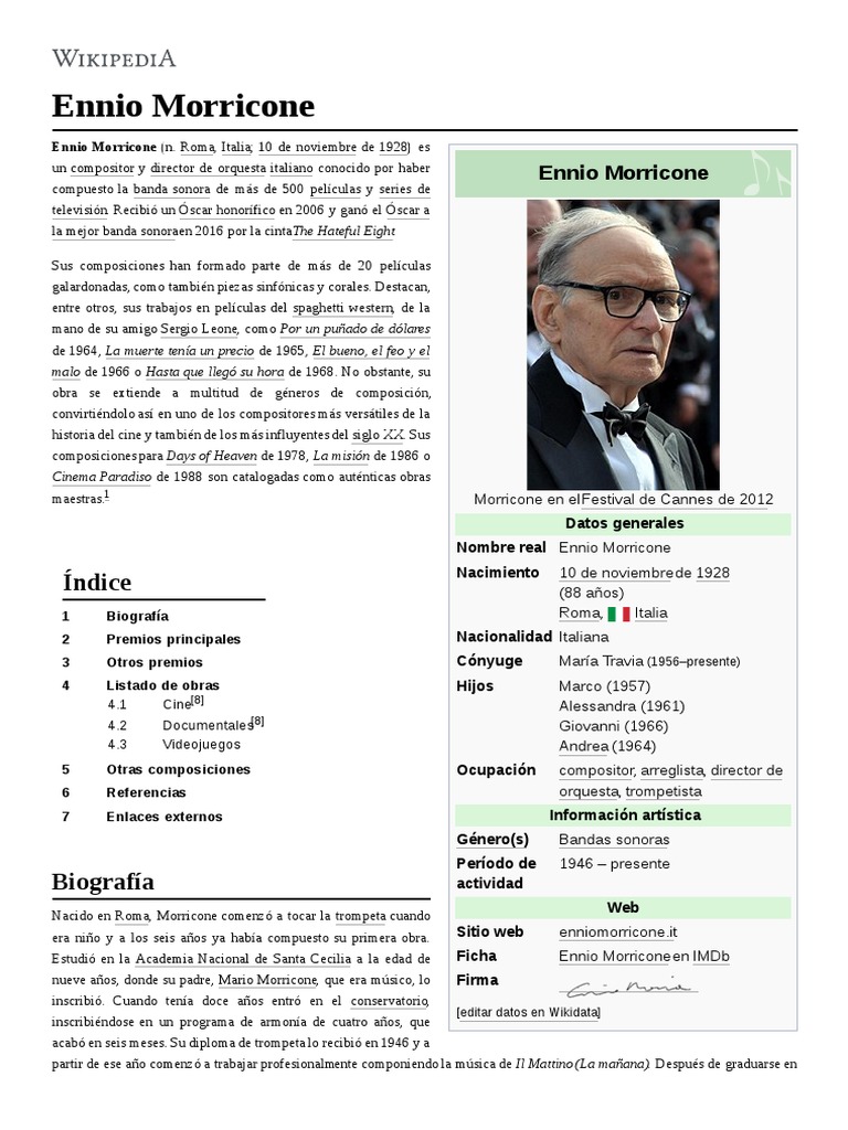 Ennio Morricone | PDF | Cine | Ocio